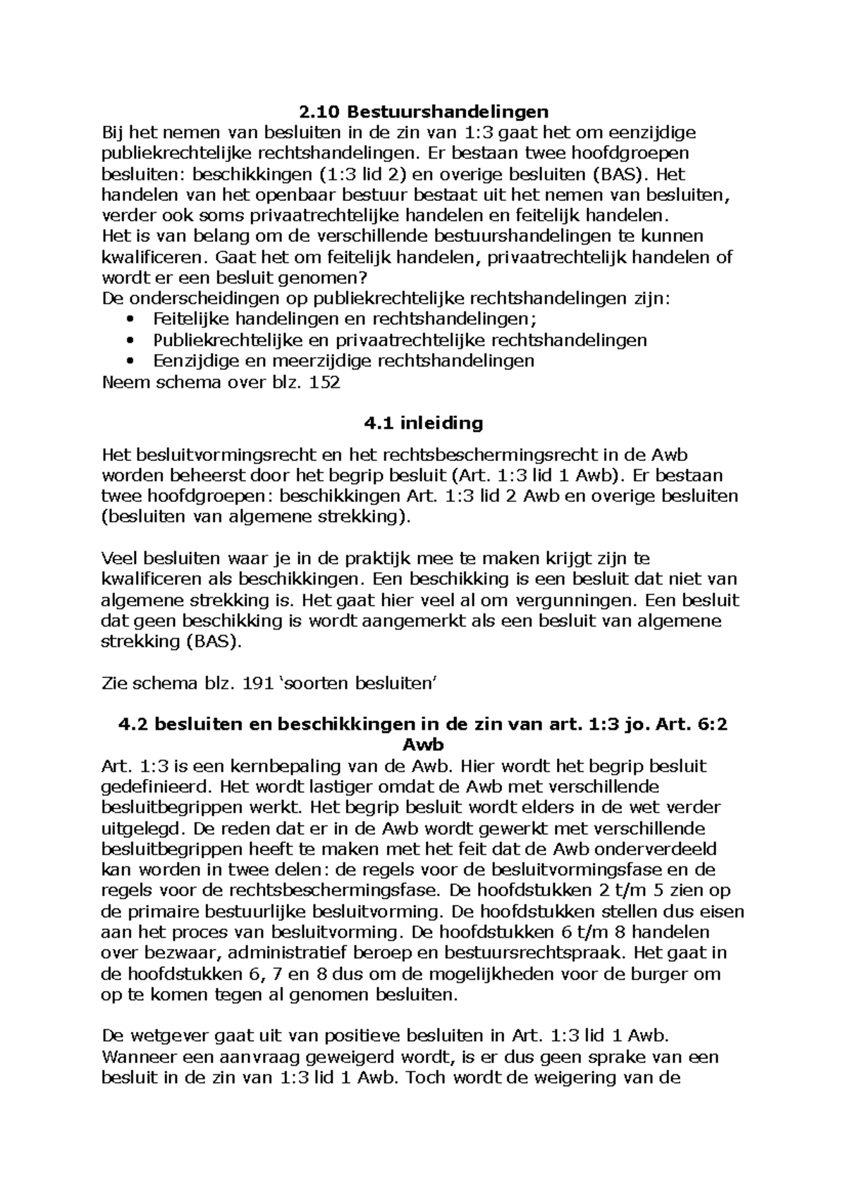 Bestuursrecht Les 4: Besluiten en Beschikkingen Uitleg en Definitie ...