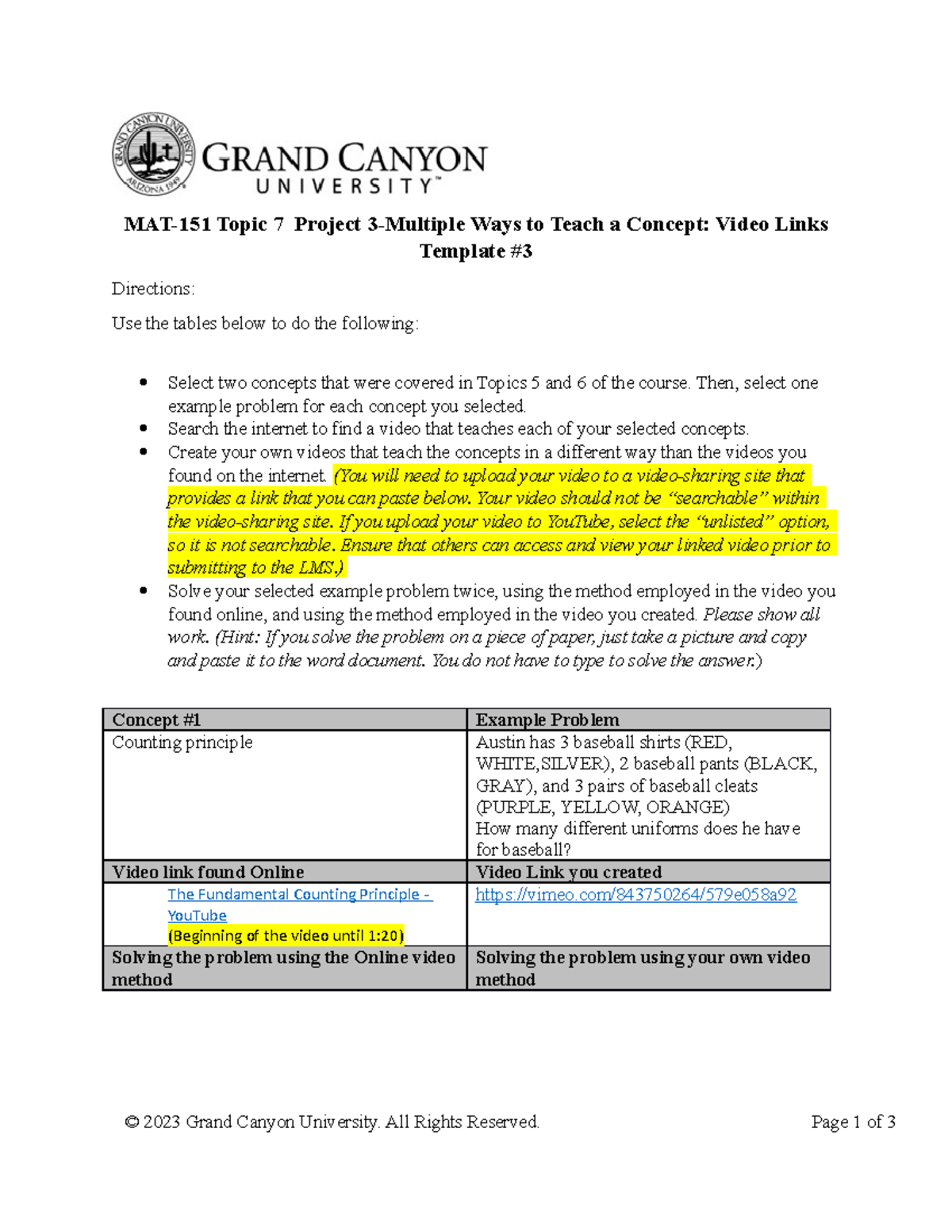 MAT-151-Project 3 - N/A - MAT-151 Topic 7 Project 3-Multiple Ways to ...