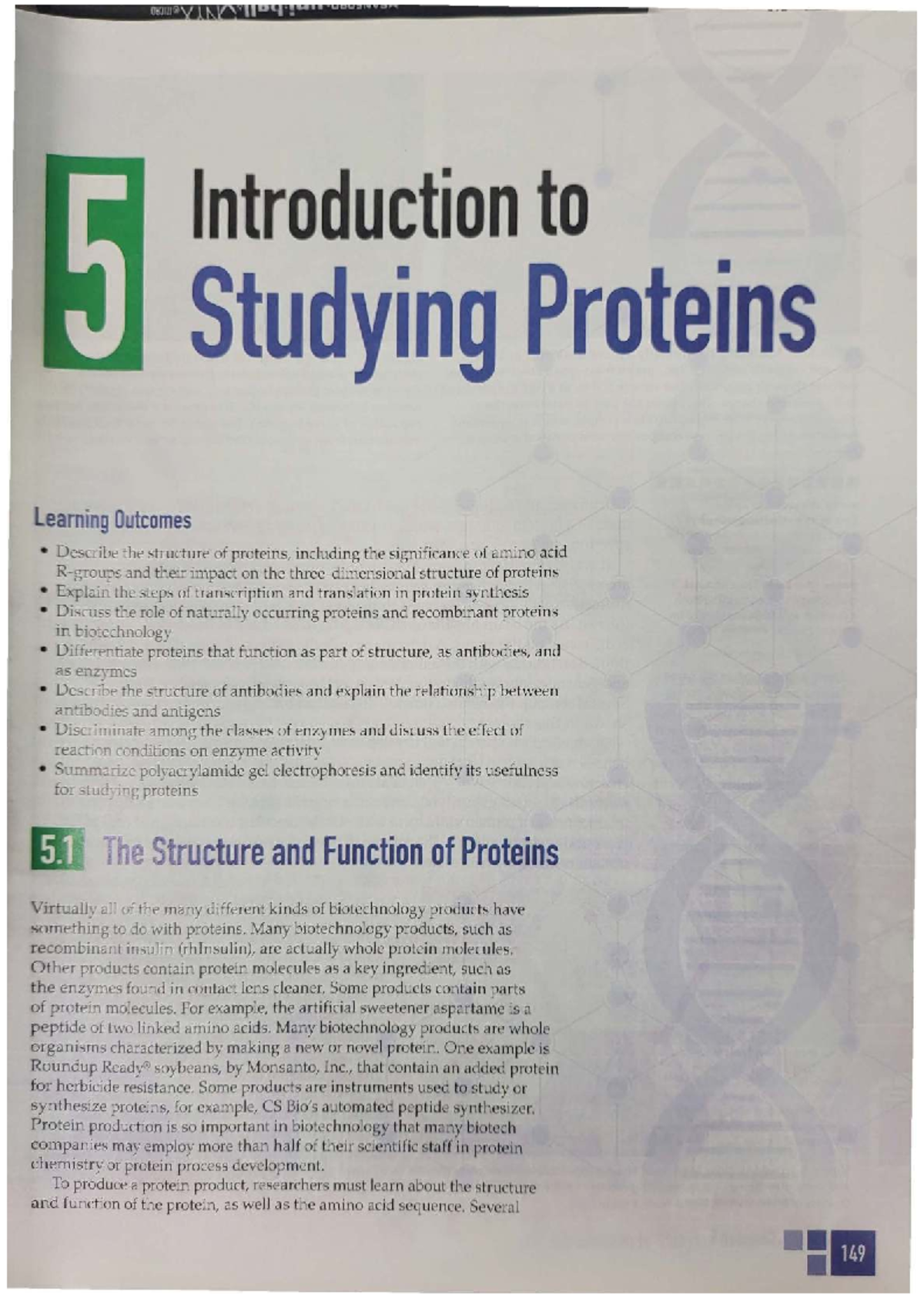 Introduction to Protein Structure and Function in Biotech (BIO 101 ...