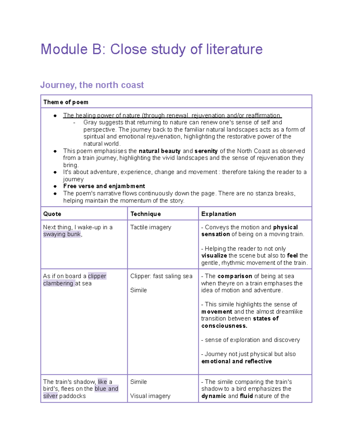 Mob B - robert gray - Module B: Close study of literature Journey, the ...