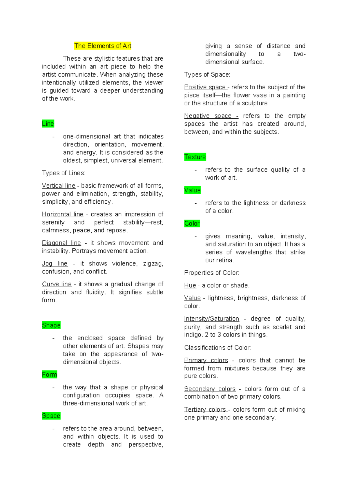 Elements of Art: Key Stylistic Features Explained for Art Analysis ...