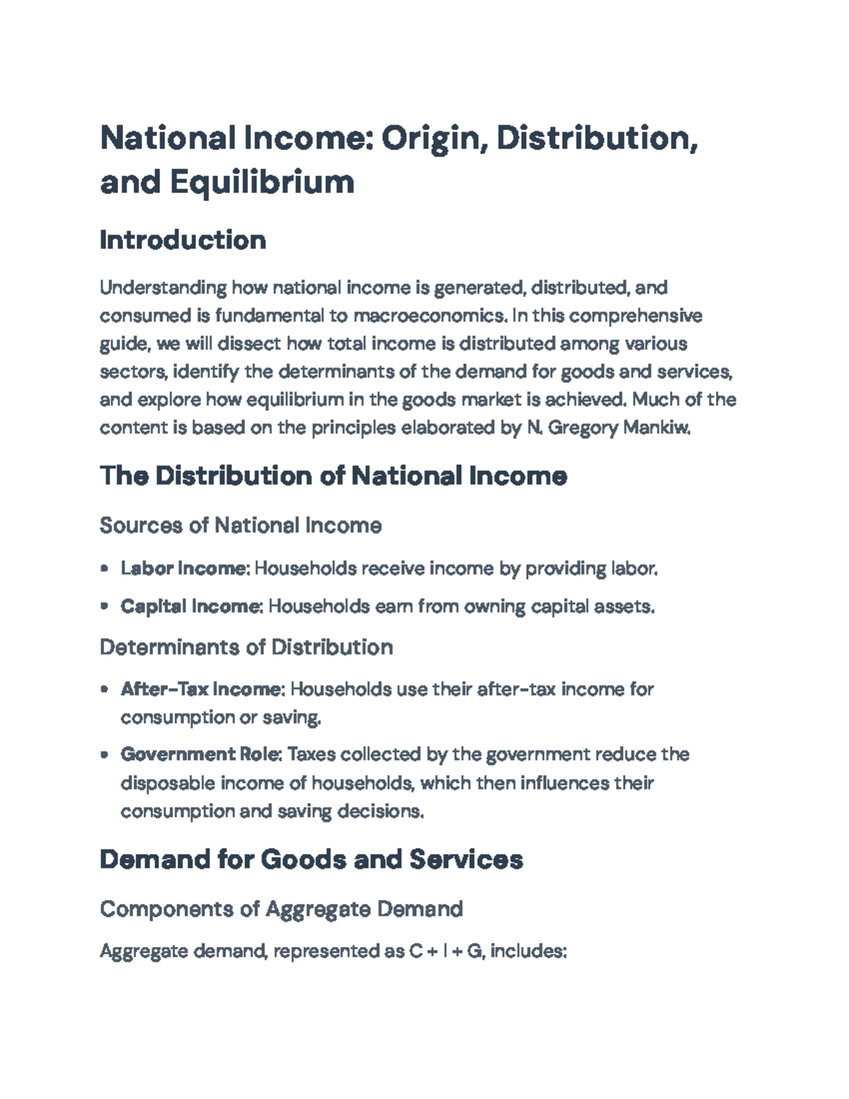 Comprehensive Insights on National Income Distribution & Equilibrium ...