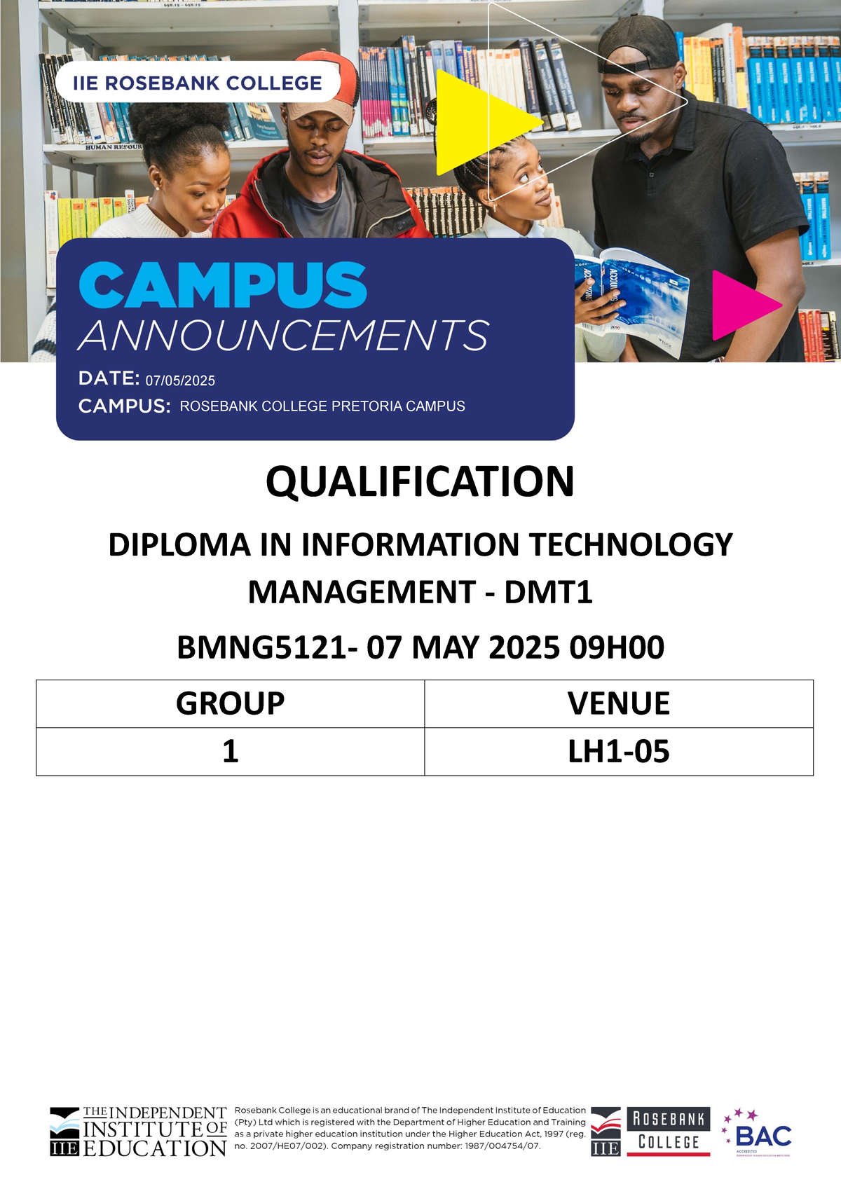 DMT1 BMNG5121 GR1 - Practice materials for business management ...