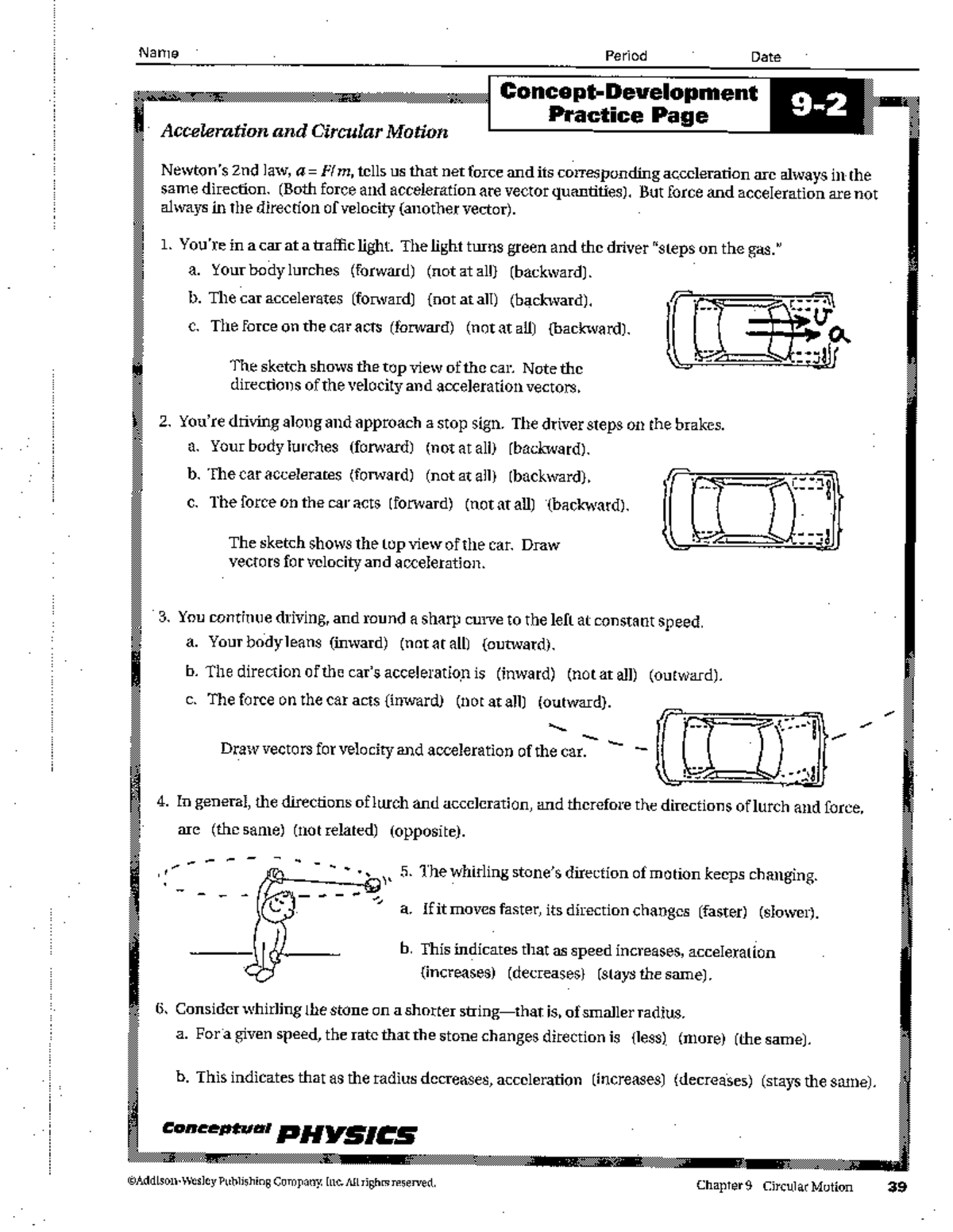 CP circular motion worksheet - Studocu