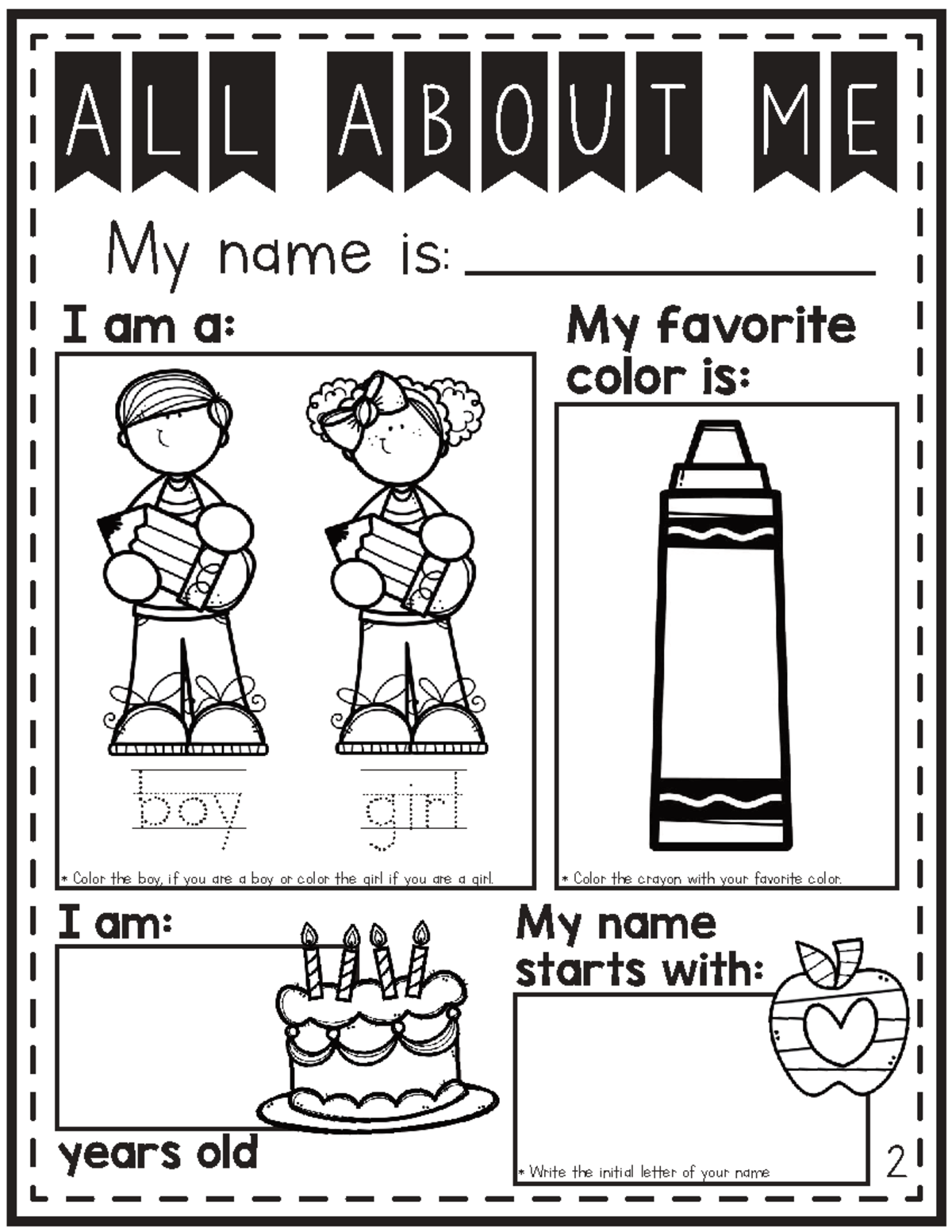 Kinder 1 Practicas Preescolar: All About Me & Colors Activities - Studocu