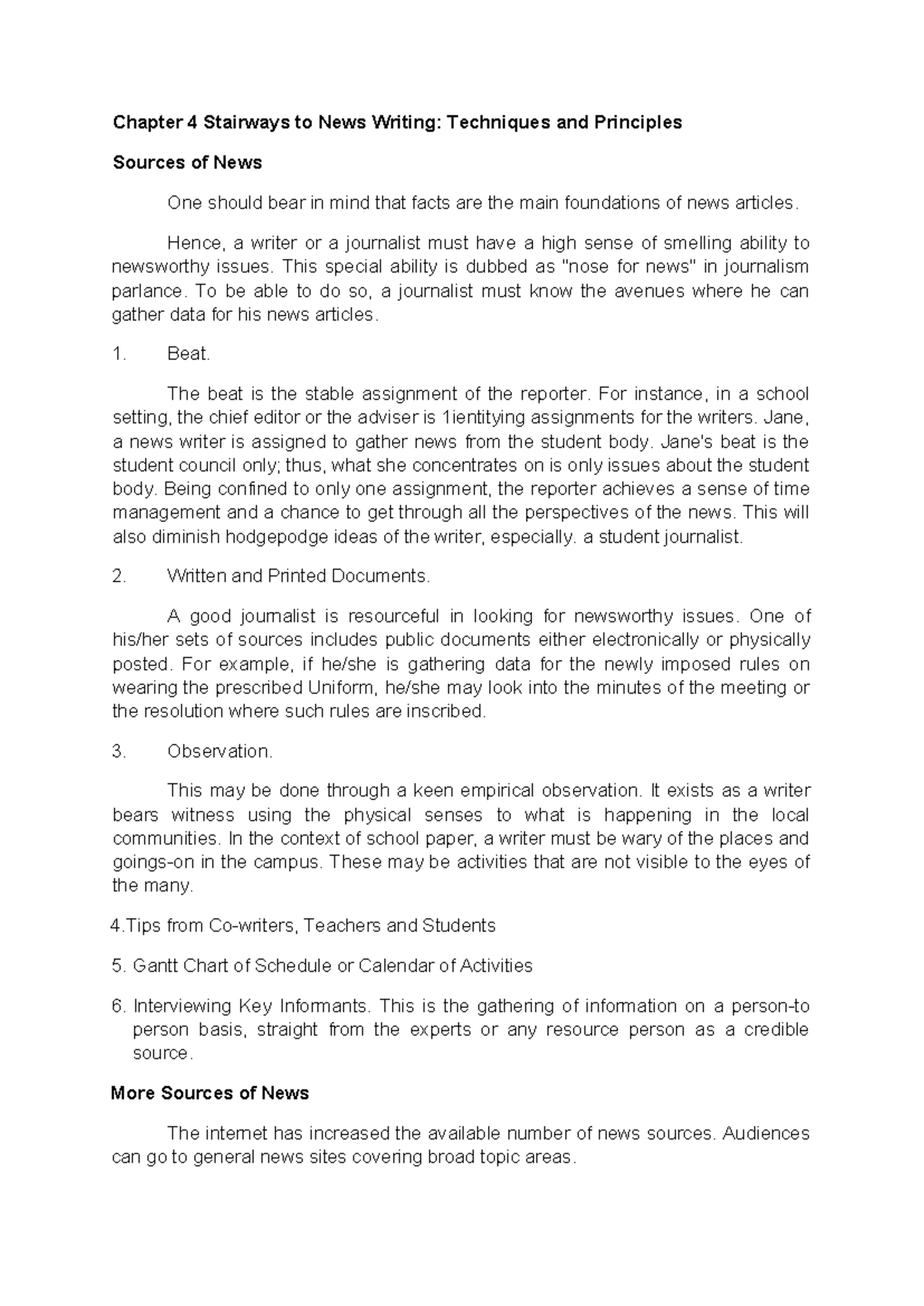 Chapter 4 Stairway to News Writing: Techniques and Principles - Chapter ...