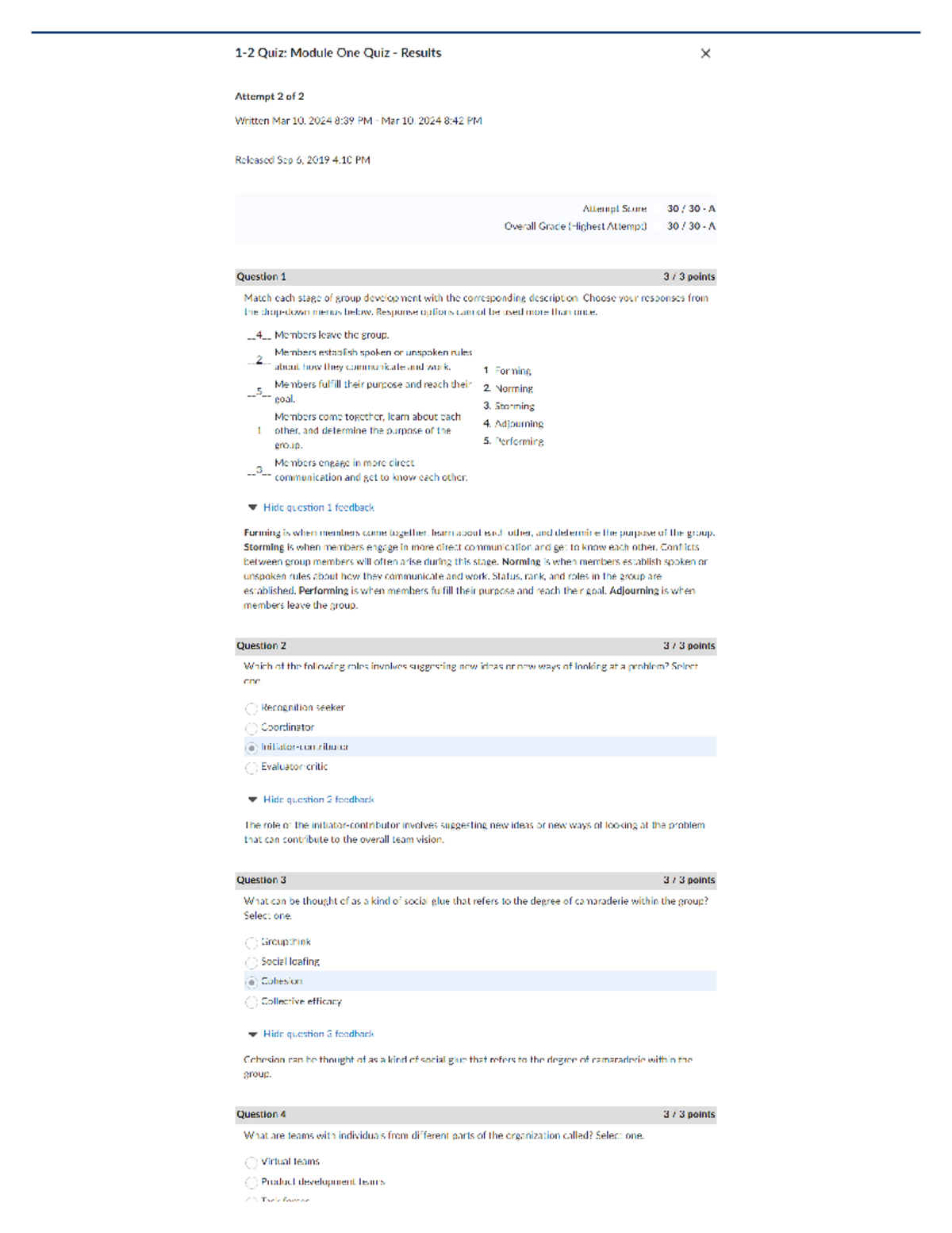 MGT 200 Module 2 Quiz Study Guide - Studocu