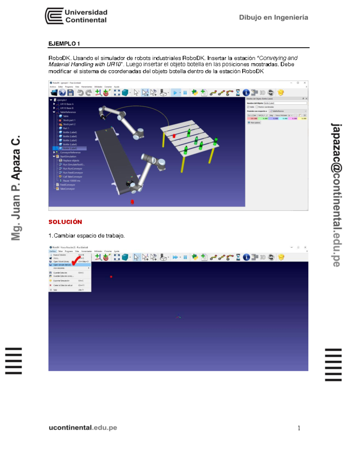 Robo DK 01 - sdfsdf - EJEMPLO 1 RoboDK. Usando el simulador de robots ...