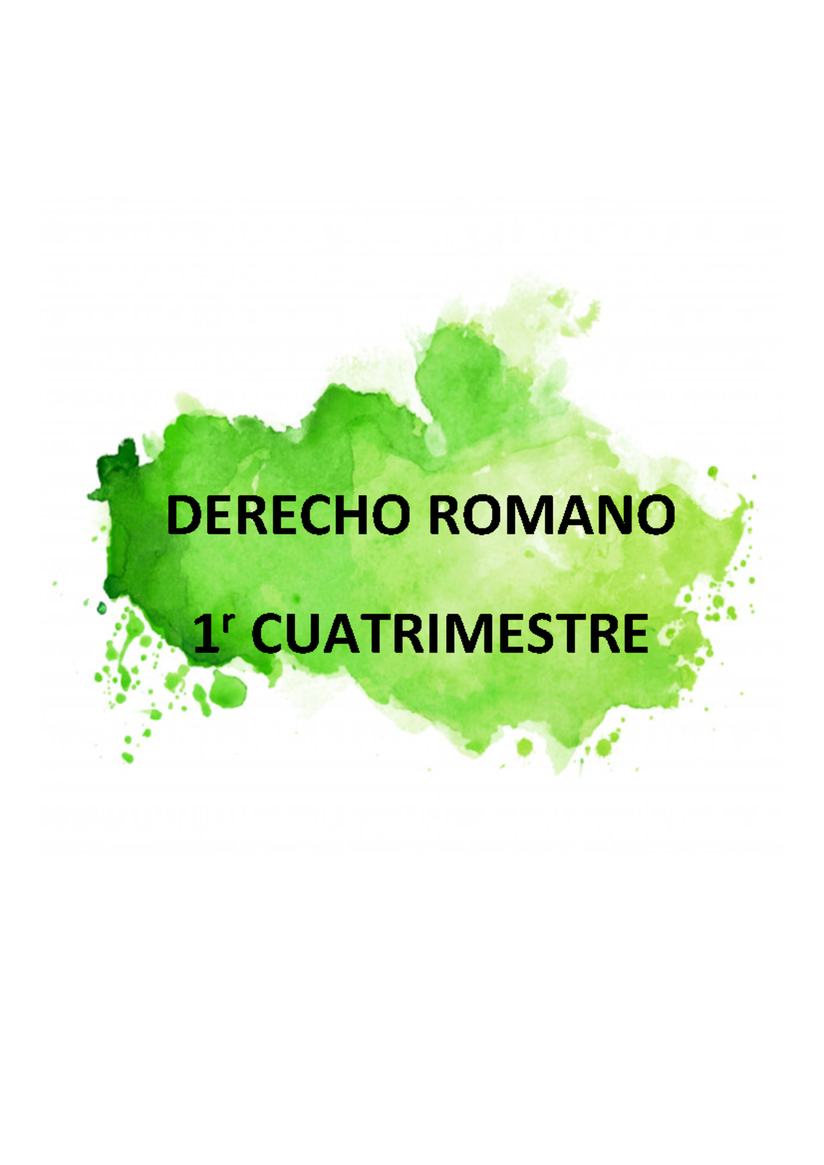 Apuntes sobre Derecho Romano: Persona y Familia - Roma UB - Studocu
