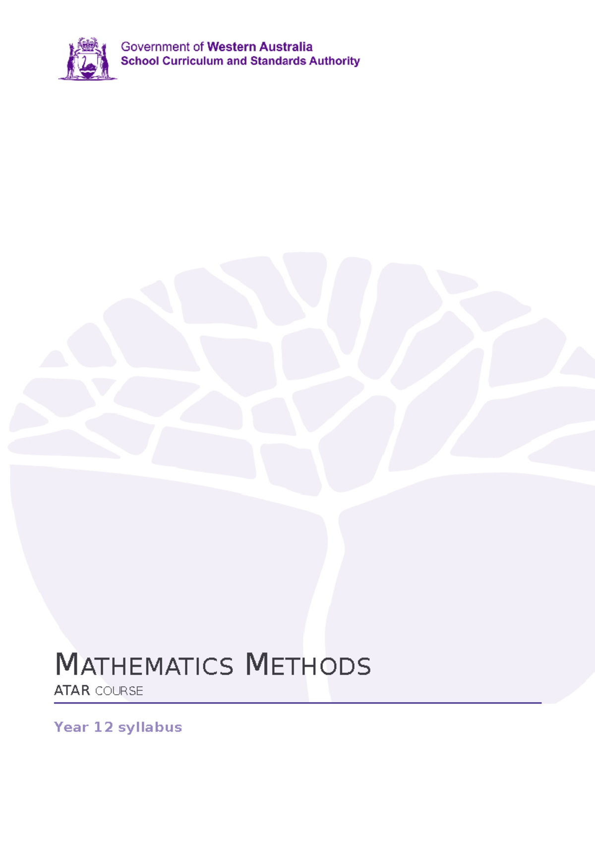 Mathematics Methods Y12 Syllabus - AC ATAR Curriculum Overview - Studocu