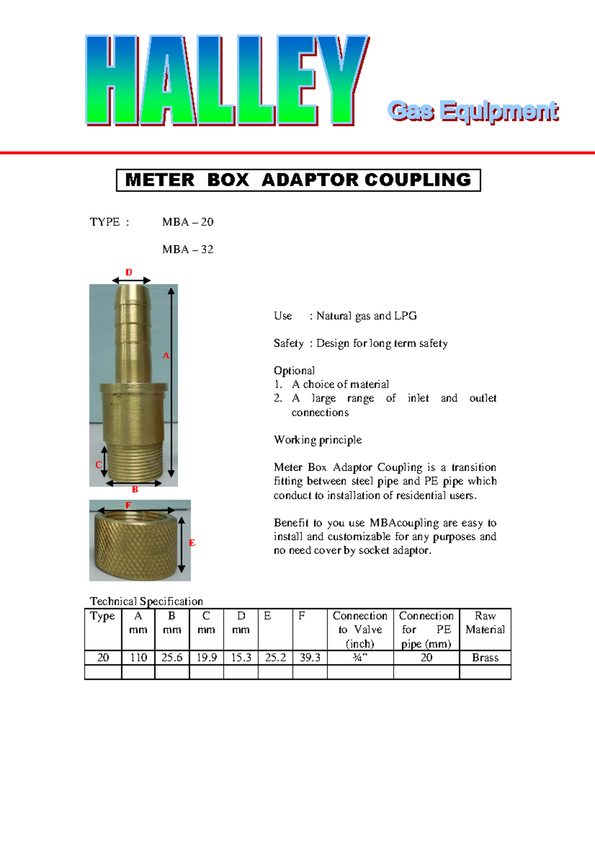 MBA Coupling Specifications & Applications - 96333 Document - Studocu