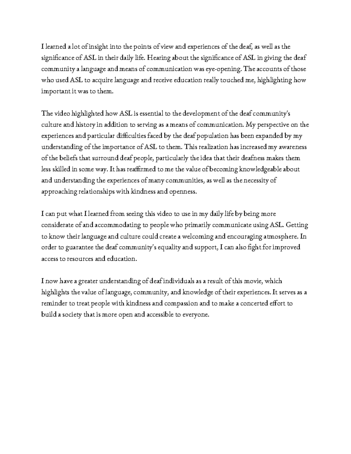 Deaf Cultural Reflection: Insights on ASL and Community Experiences ...