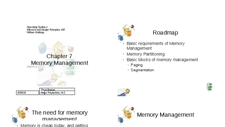 Memory Management Concepts - OS Course C.0 - Chapter 7 Notes - Studocu