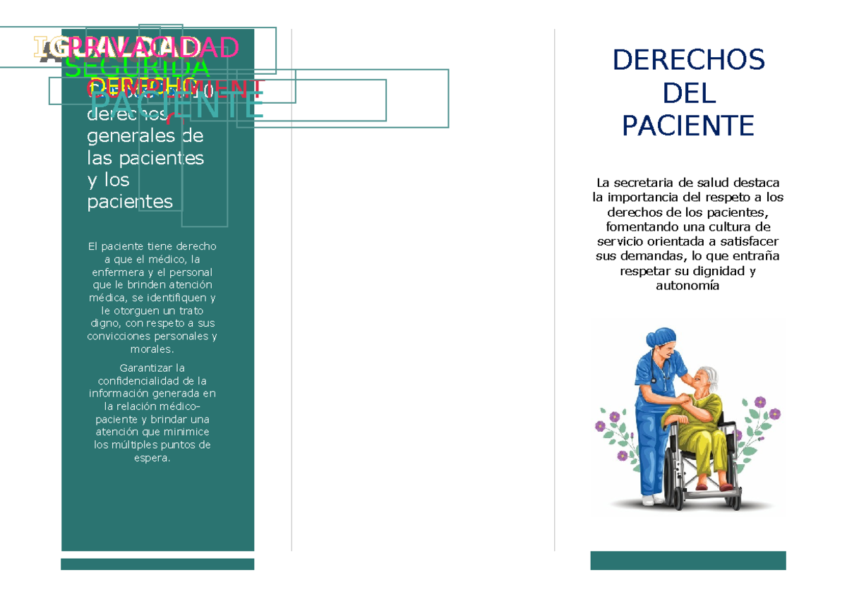 Triptico Feria DE Salud - Conoce los 10 derechos generales de las ...