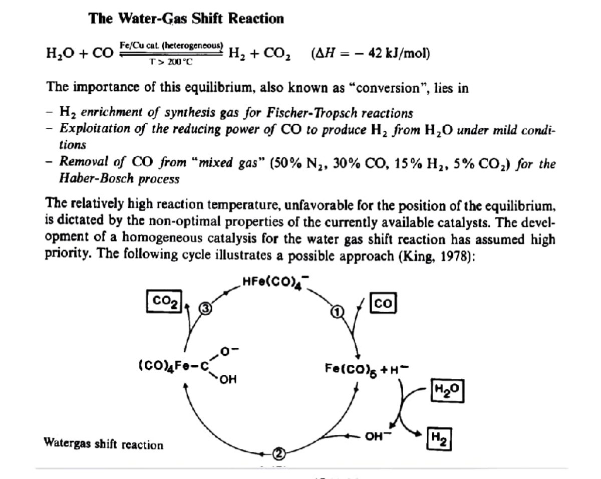 Water Gas Shift Reaction & Monsanto Acetic Acid Process Overview - Studocu