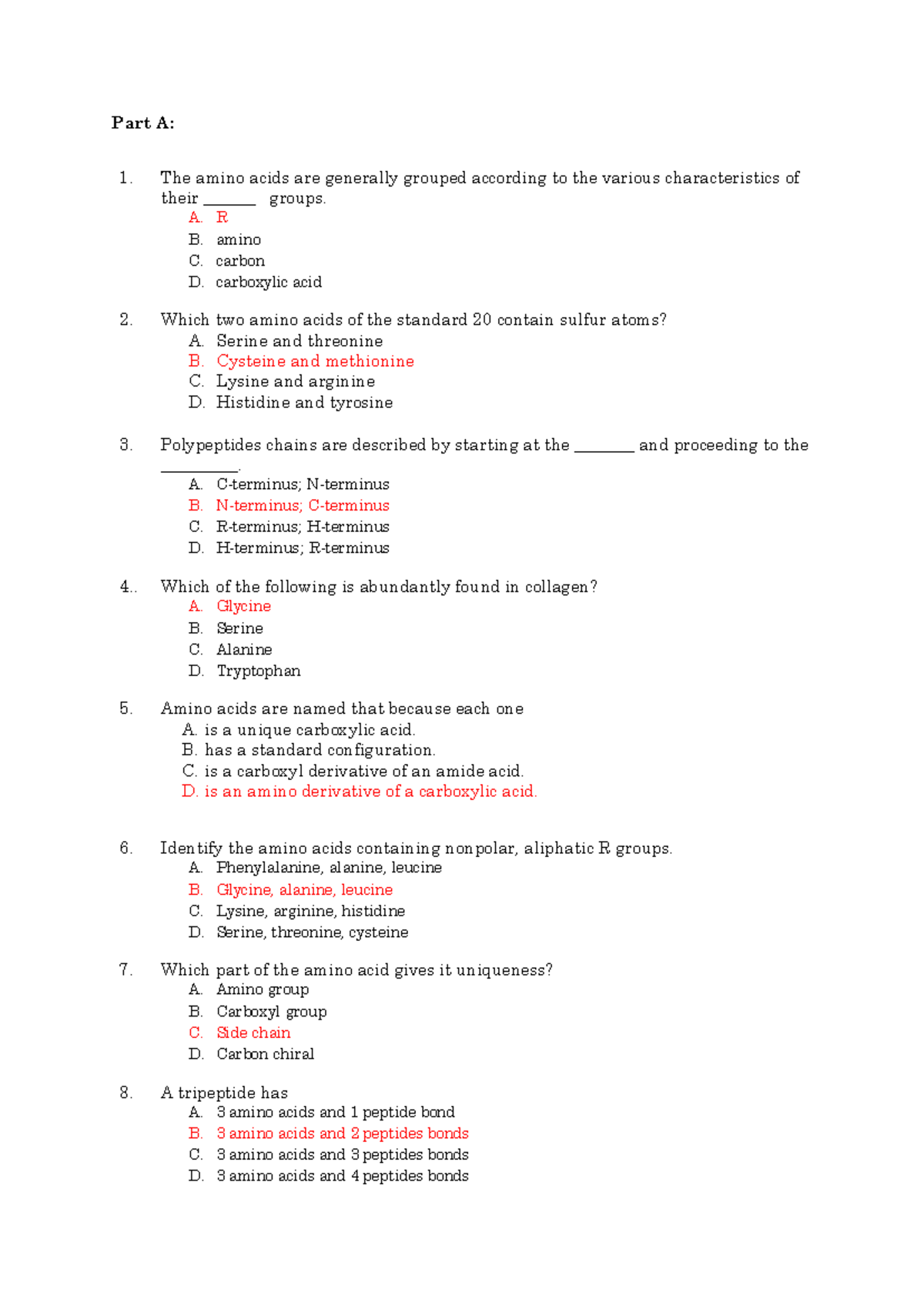Amino Acids and Proteins: Key Concepts and Differences (BIO 101) - Studocu