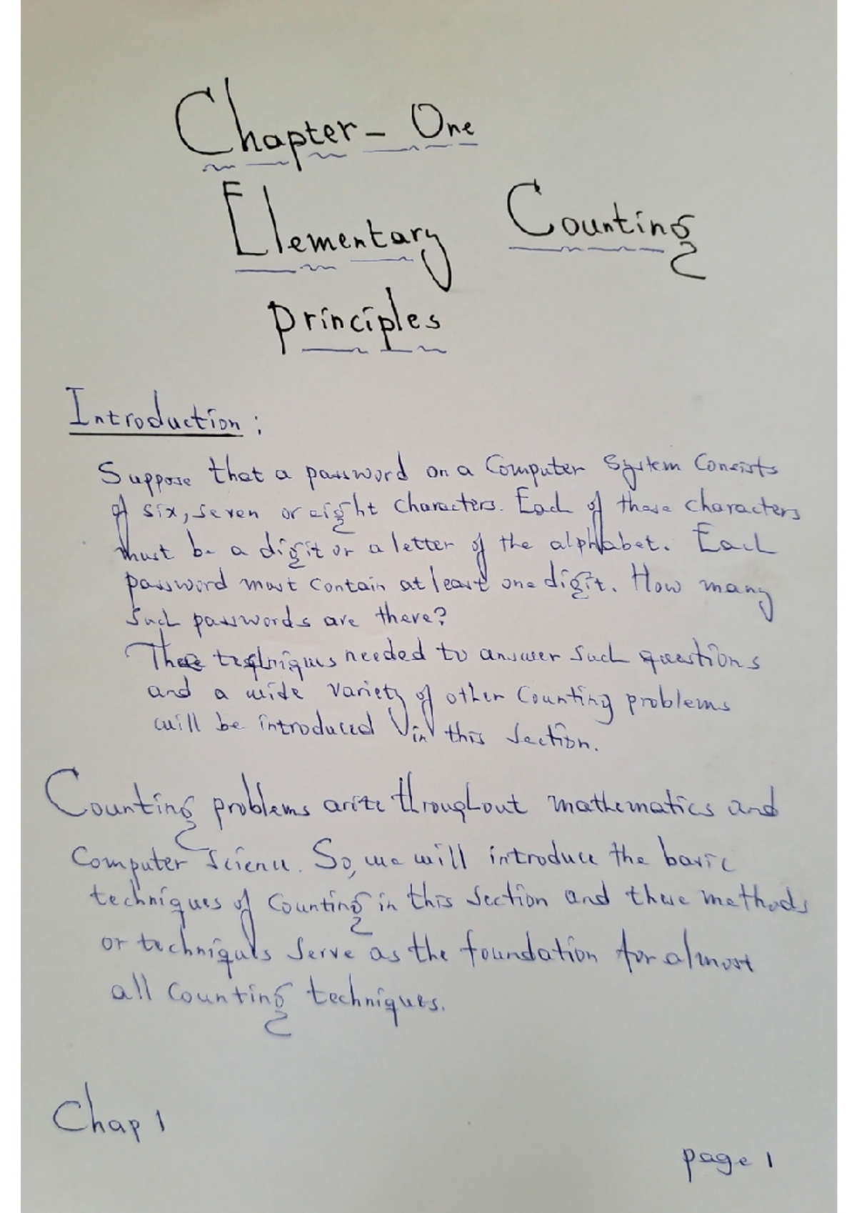 Basic Counting Principles: An Introduction to Combinatorial Techniques ...