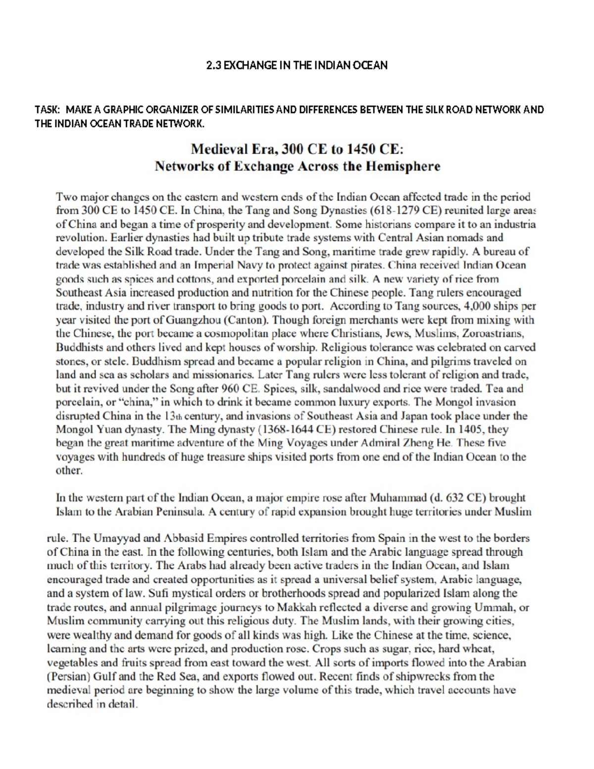 Comparative Analysis of the Silk Road and Indian Ocean Trade Networks ...