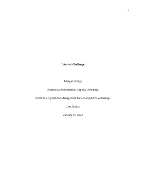 Touchstone 2: Inventory Recommendations for OTRB Business Operations ...