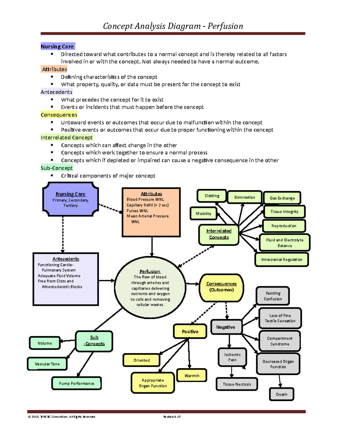 Perfusion Concept Analysis Diagram for Nursing Care: Key Attributes ...