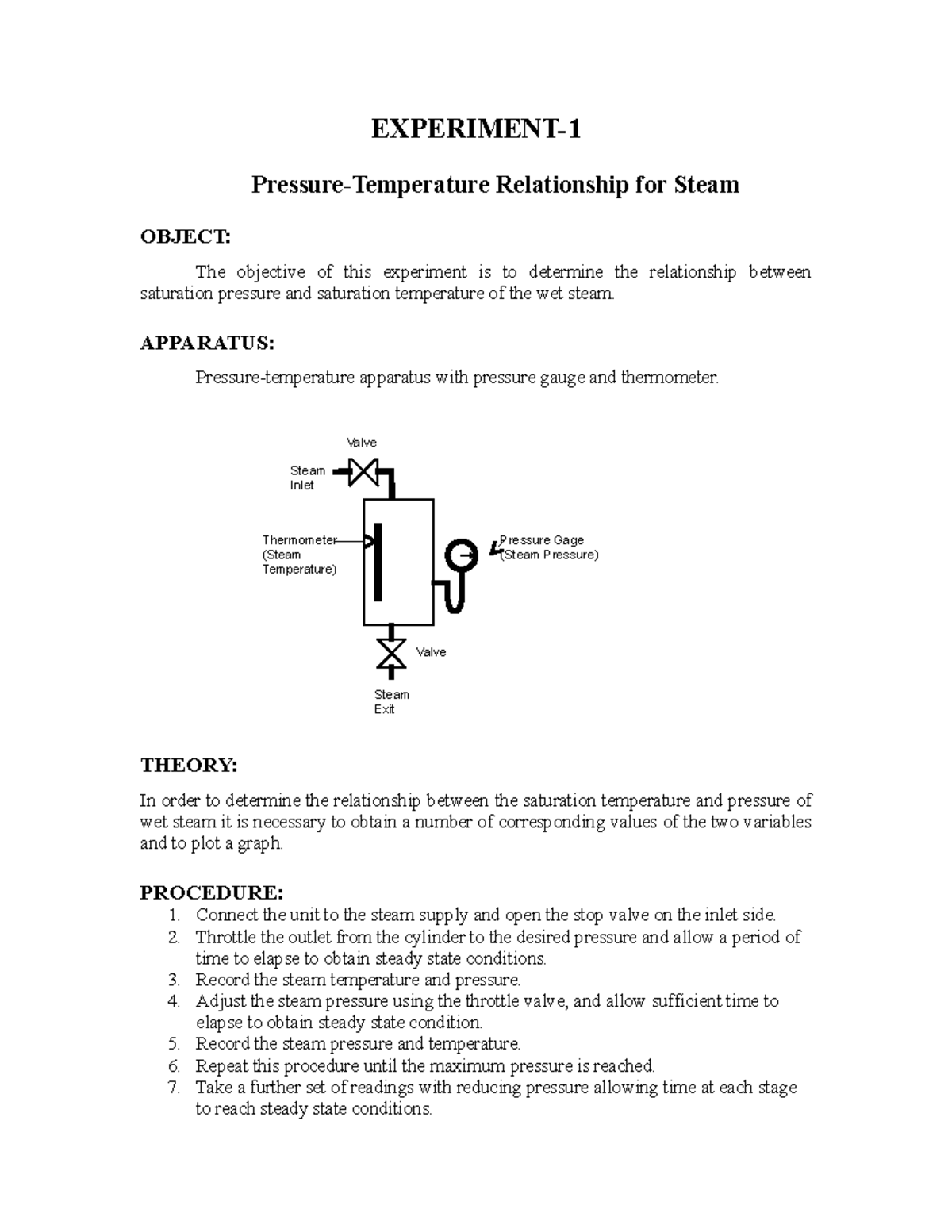 Experiment 1-2-3: Pressure-Temperature Relationship in Calorimeters ...