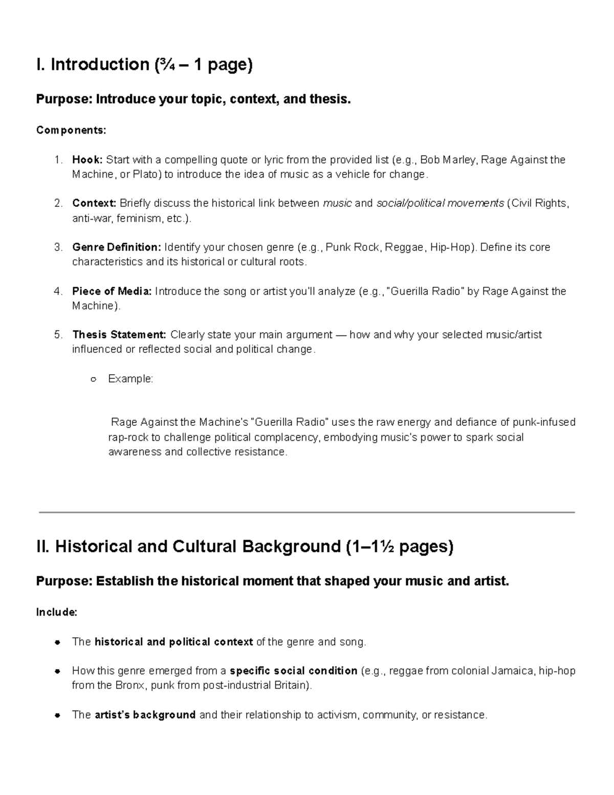 Research Paper: Music's Role in Social Change and Activism (ENG 101 ...