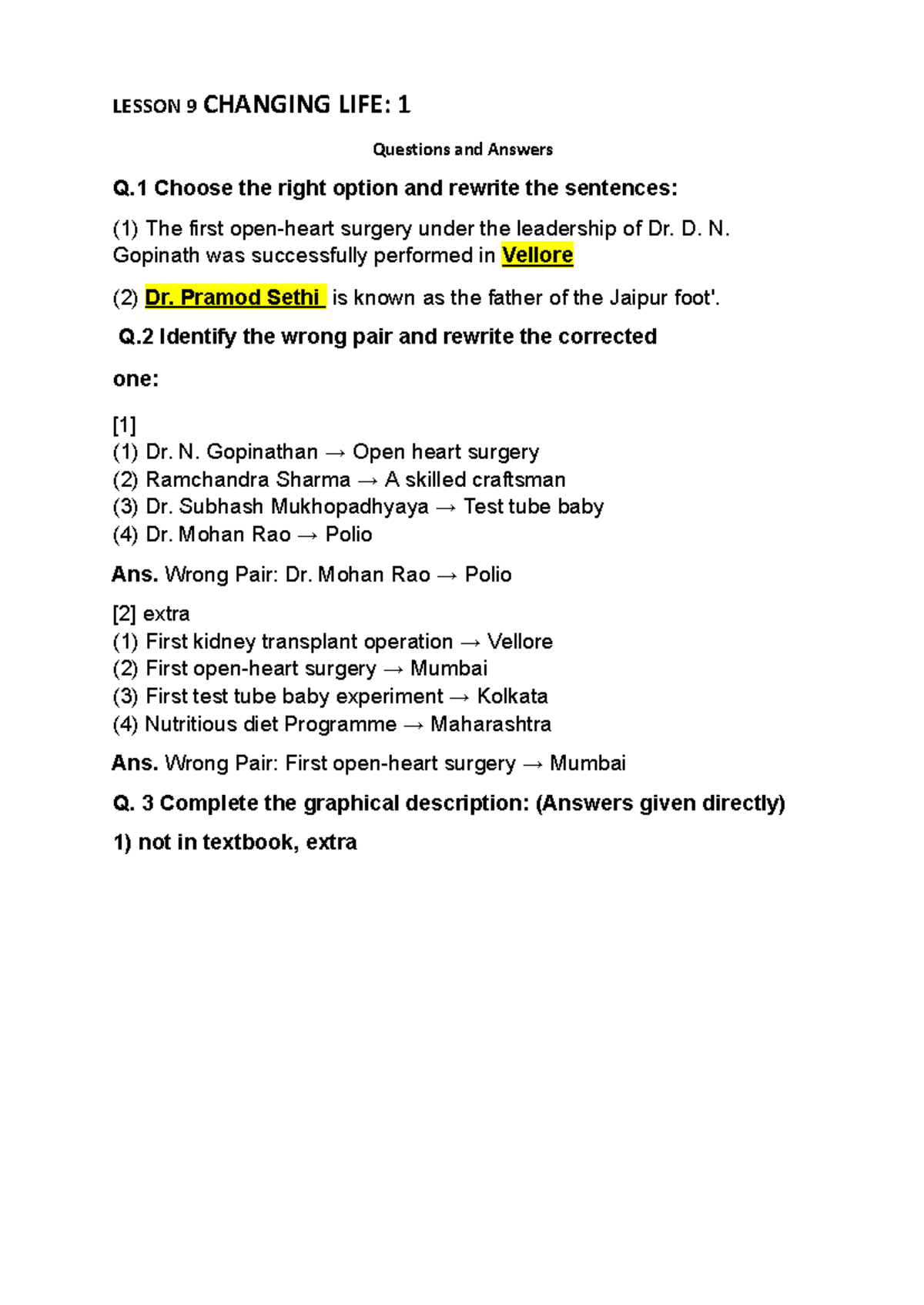 LESSON 9: Changing Life - Comprehensive Notes for SSC State Board ...