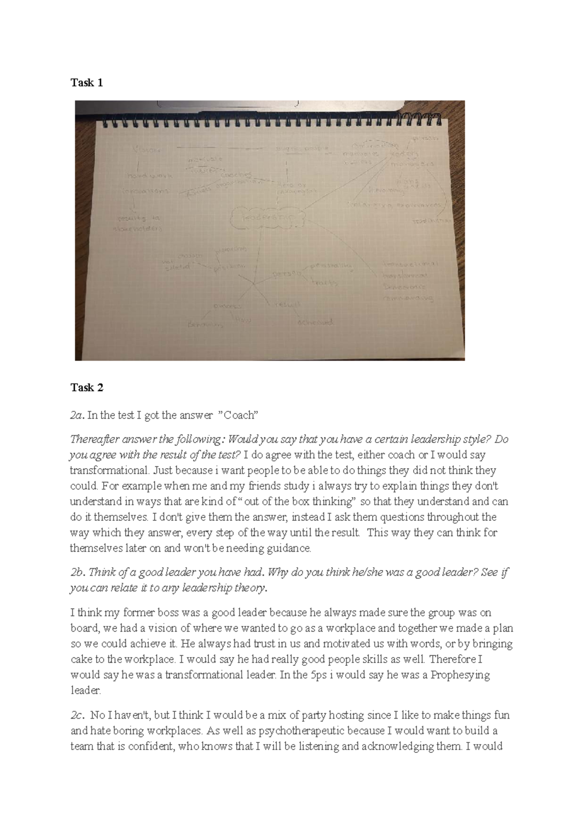 Leadership Styles and Practices: Insights from Workshop A 46 - Studocu