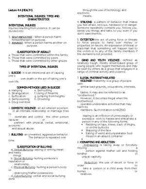 PE - Notes in Physical Education for 1st Year College. - PE 1 PHYSICAL ...