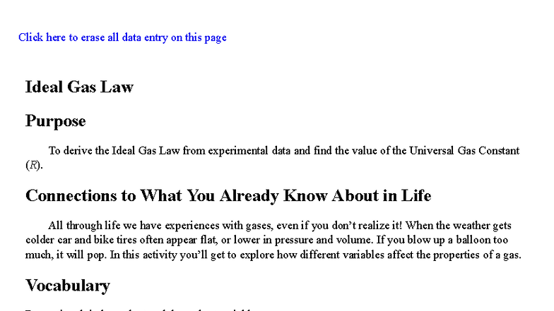Ideal Gas Law Exploration: Deriving R from Experiments (CHEM 101) - Studocu