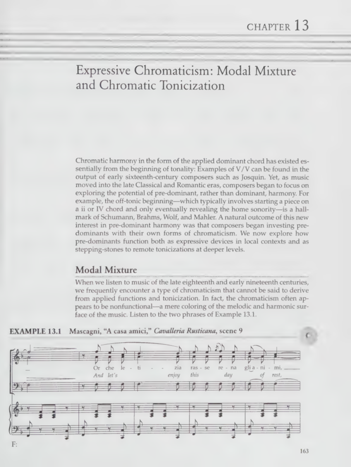 CHAPTER 13: Expressive Chromaticism & Modal Mixture in Tonality - Studocu