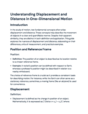 Understanding Distance and Displacement in Physics Concepts ...