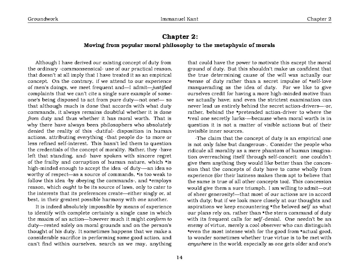 Kant's Groundwork of the Metaphysics of Morals: Autonomy vs. Heteronomy ...