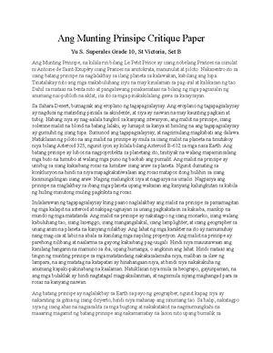 Replektibong sanaysay - SAPAT AKO! Sa labing walong taon na nabubuhay ...