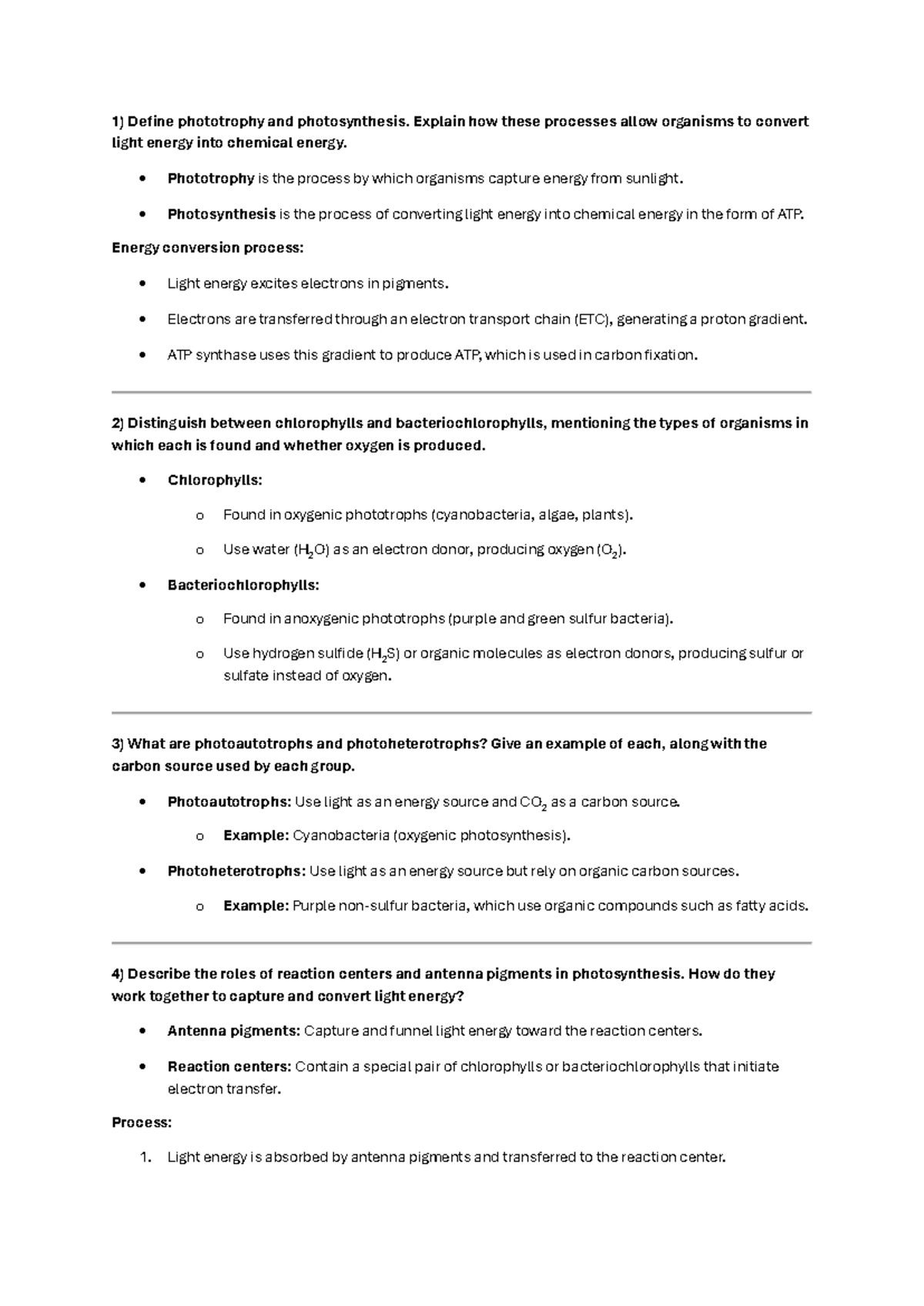 Theme 9: Phototrophy & Photosynthesis Overview (Bio 101) - Studocu