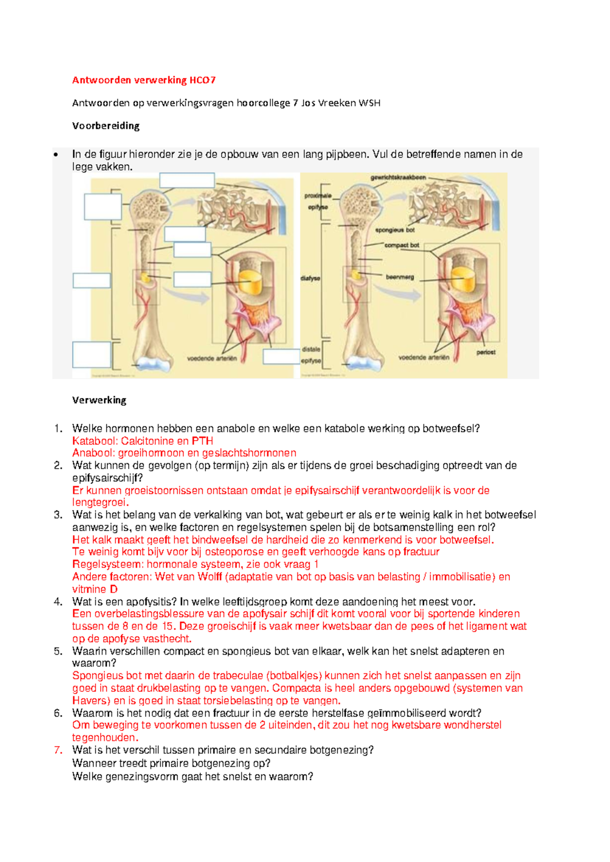 Antwoorden op Verwerkingsvragen HCO7 - Hoorcollege 7 - Studeersnel