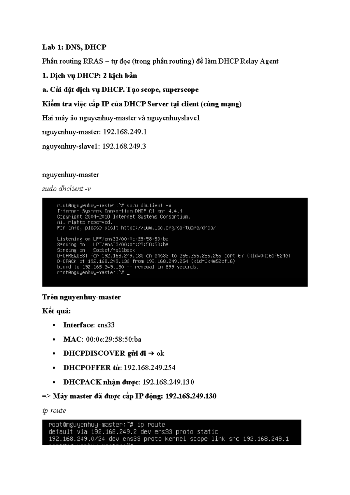 Lab 1: DNS, DHCP & Routing - DHCP Relay Agent Setup Guide - Studocu