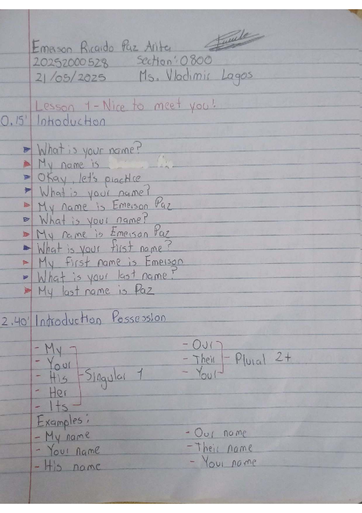 ENG 101: Lesson 1 - Introduction and Formal Introductions - Studocu