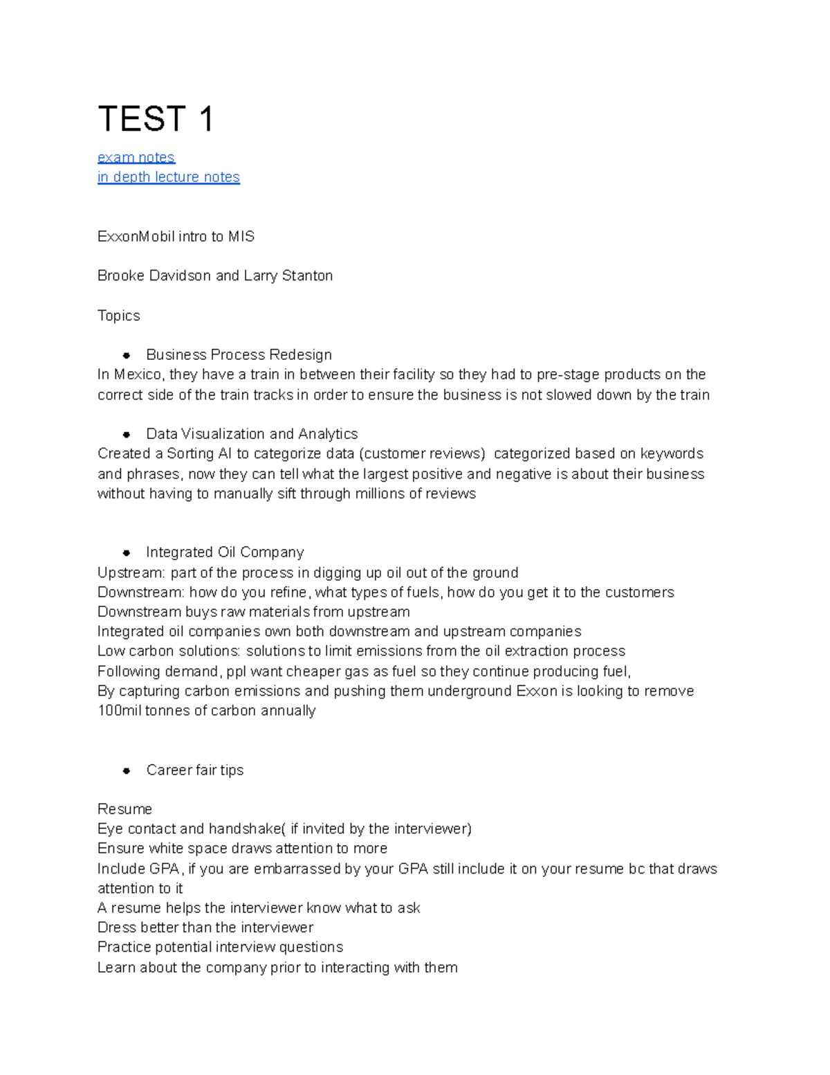 Test prep ISTM-210 - this is test 1 prep - TEST 1 exam notes in depth ...