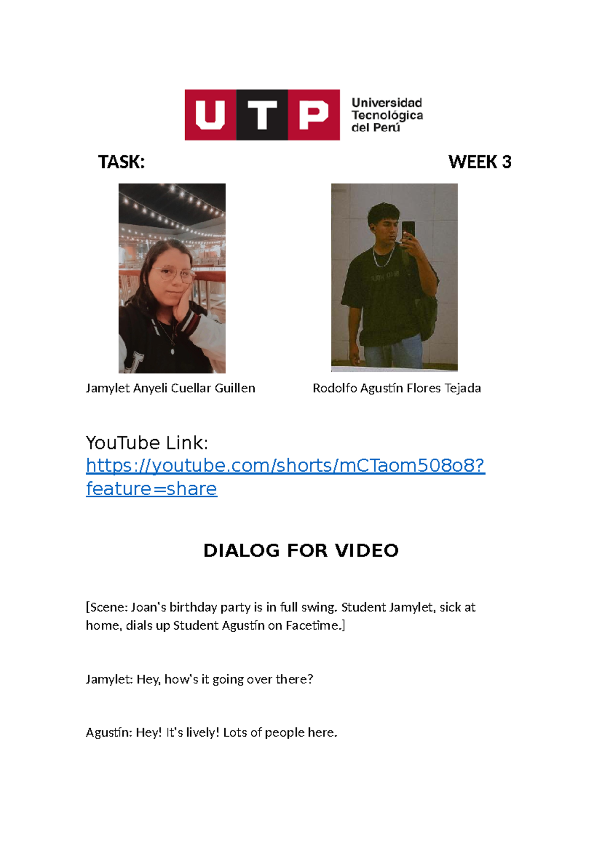 English Week 3: Birthday Party Dialogue Analysis - Studocu