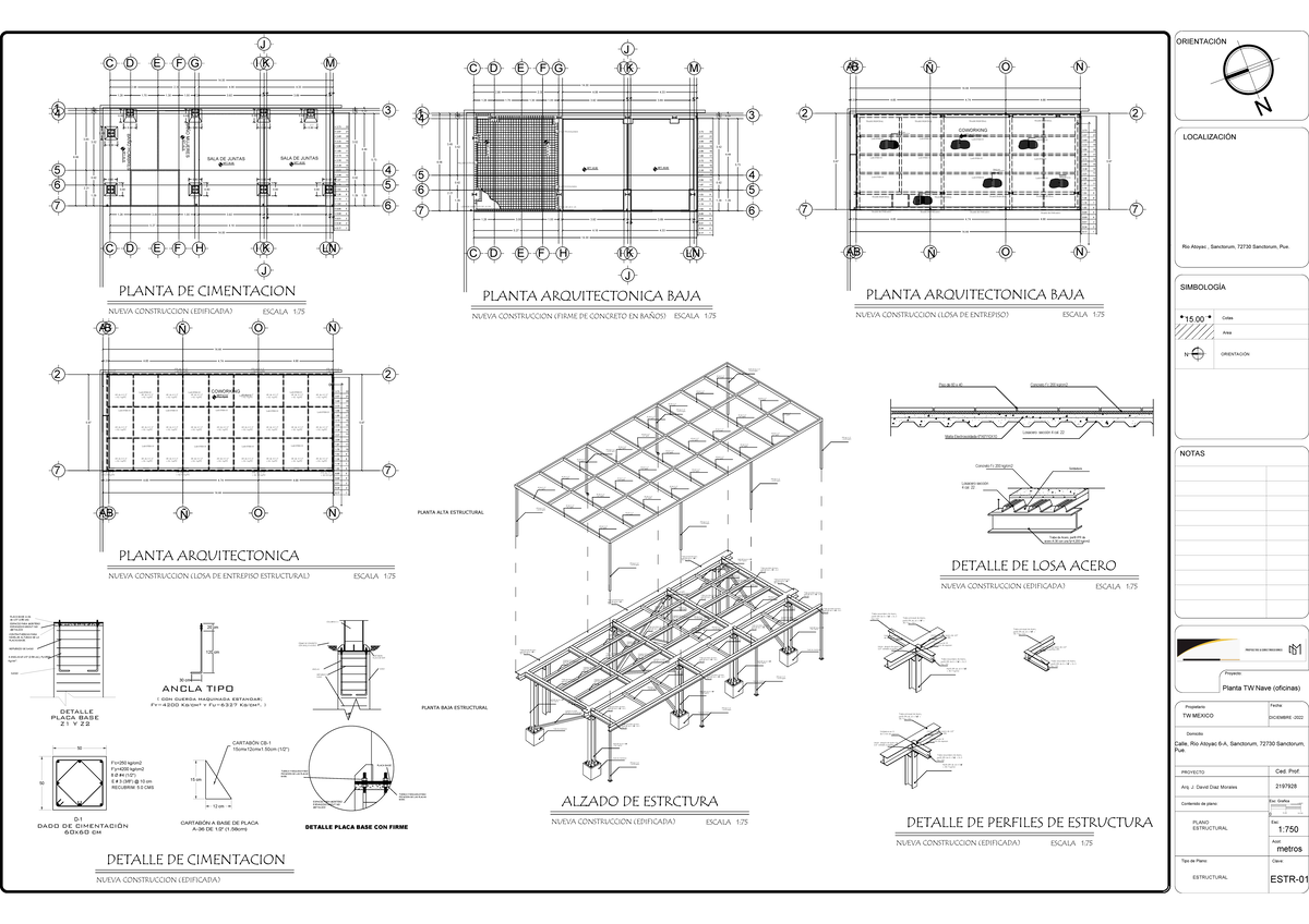Plano Estructural y Detalle de Nueva Construcción (ESC 1:50) - Studocu