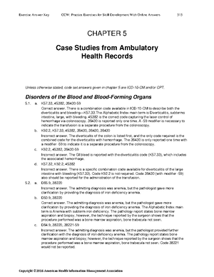 I am sharing 'VLab Inpatient Coding Answer Keys.pdf' with you - Print Date : 10/07/2019 0 7 ...