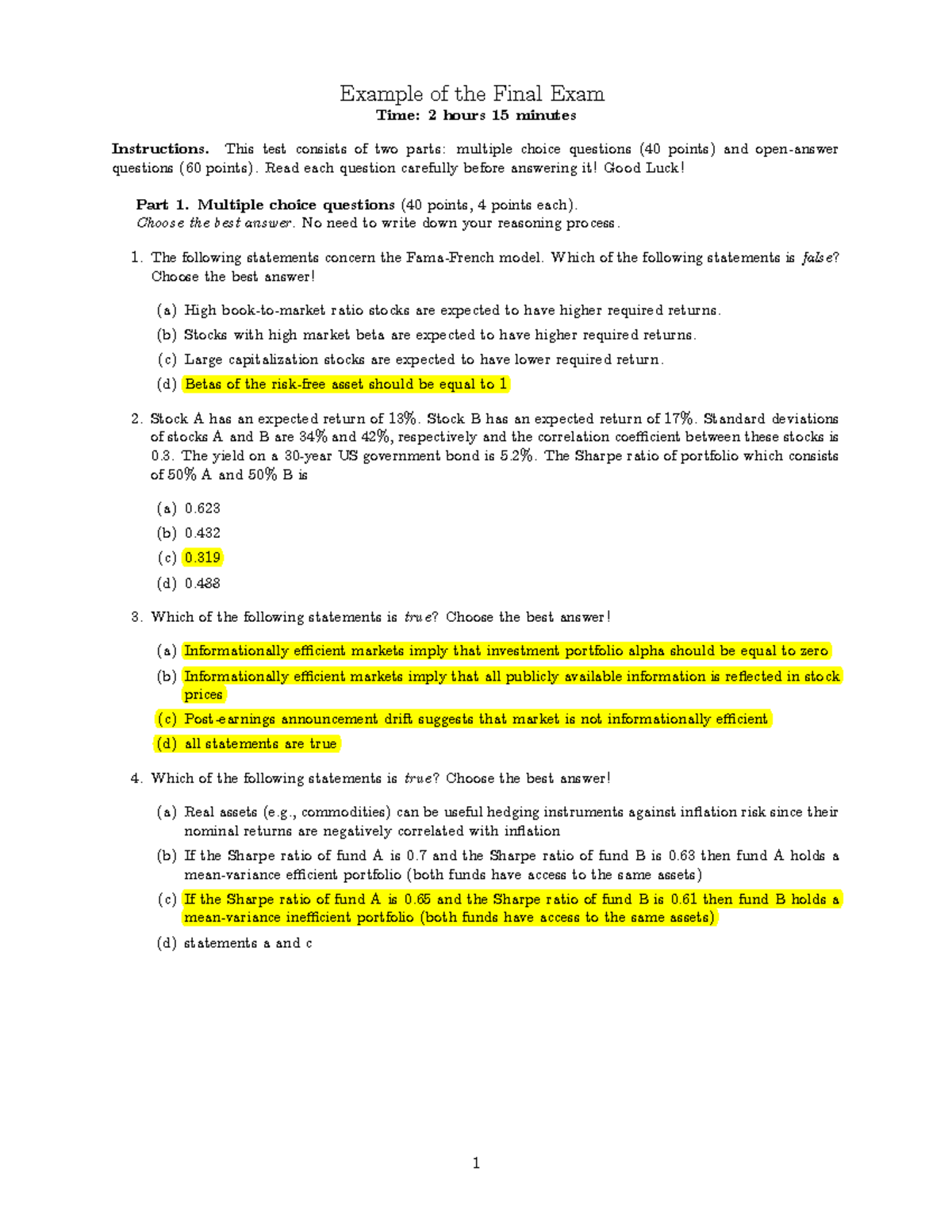 Final exam 1 January 2015, questions - Warning: Popup annotation has a ...