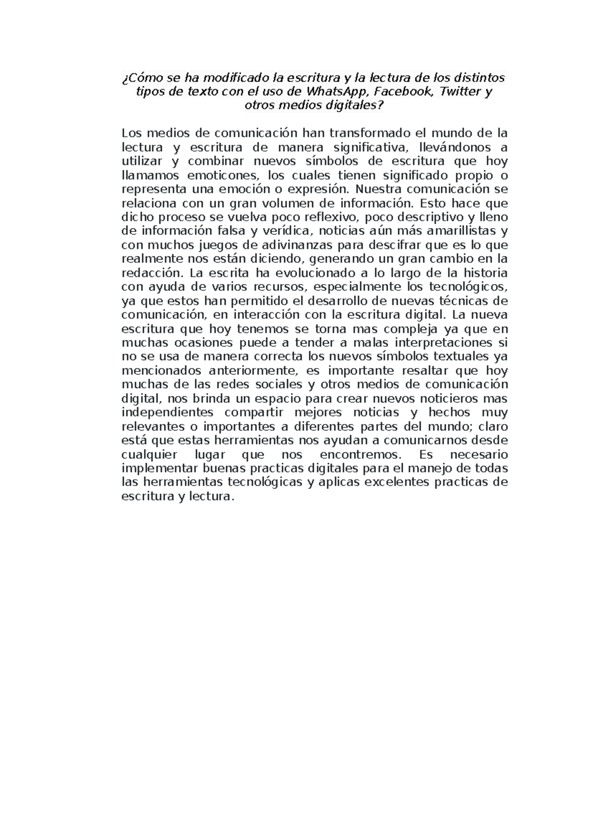 Cómo ha cambiado la escritura y lectura con WhatsApp y redes sociales ...