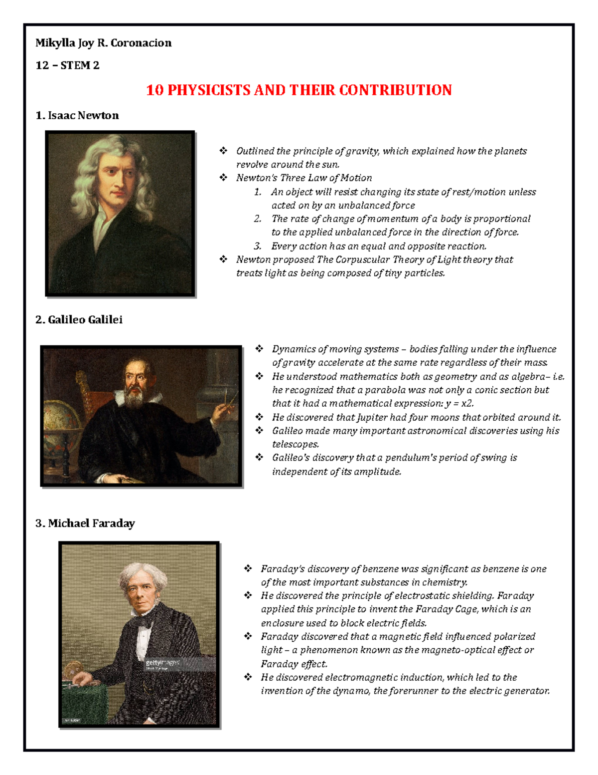 10 Physicists AND Their Contribution - Mikylla Joy R. Coronacion 12 ...