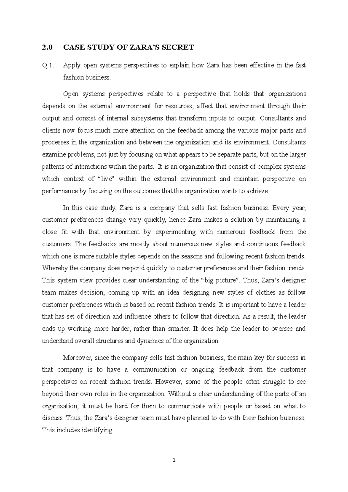 MGT430 Individual Assignment: Case Study on Zara and WorldCom - Studocu