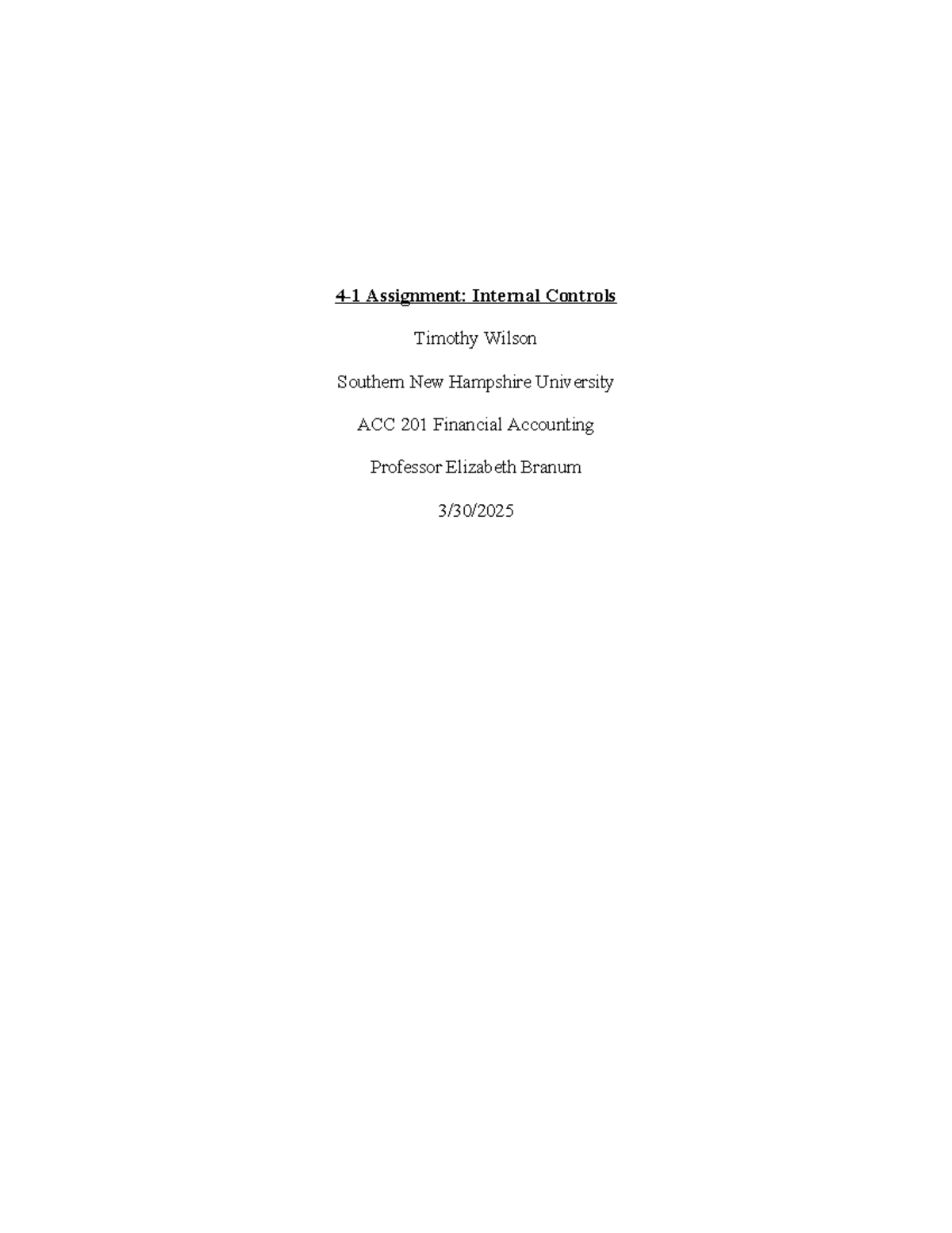 ACC 201 Final Exam: Internal Controls Overview and Implementation - Studocu