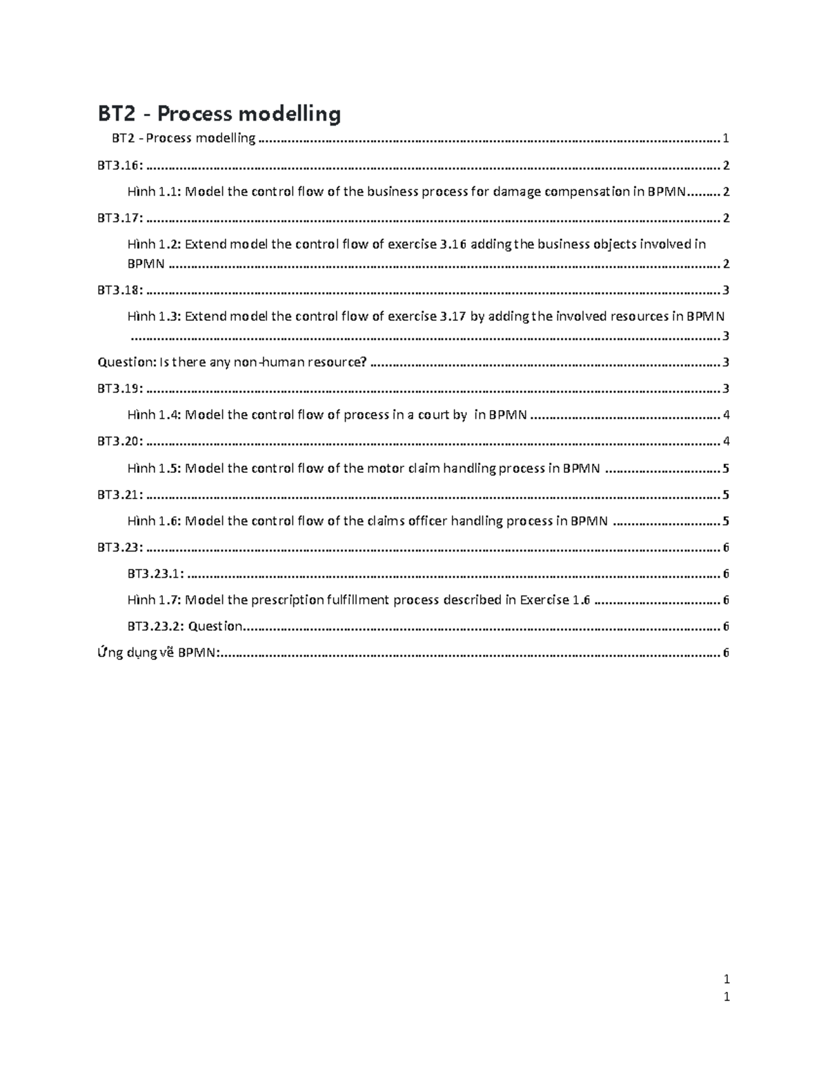 21521888 Tran Thi Minh Chau BT2 Process Modelling - BT2 - Process modelling BT2 - Process ...