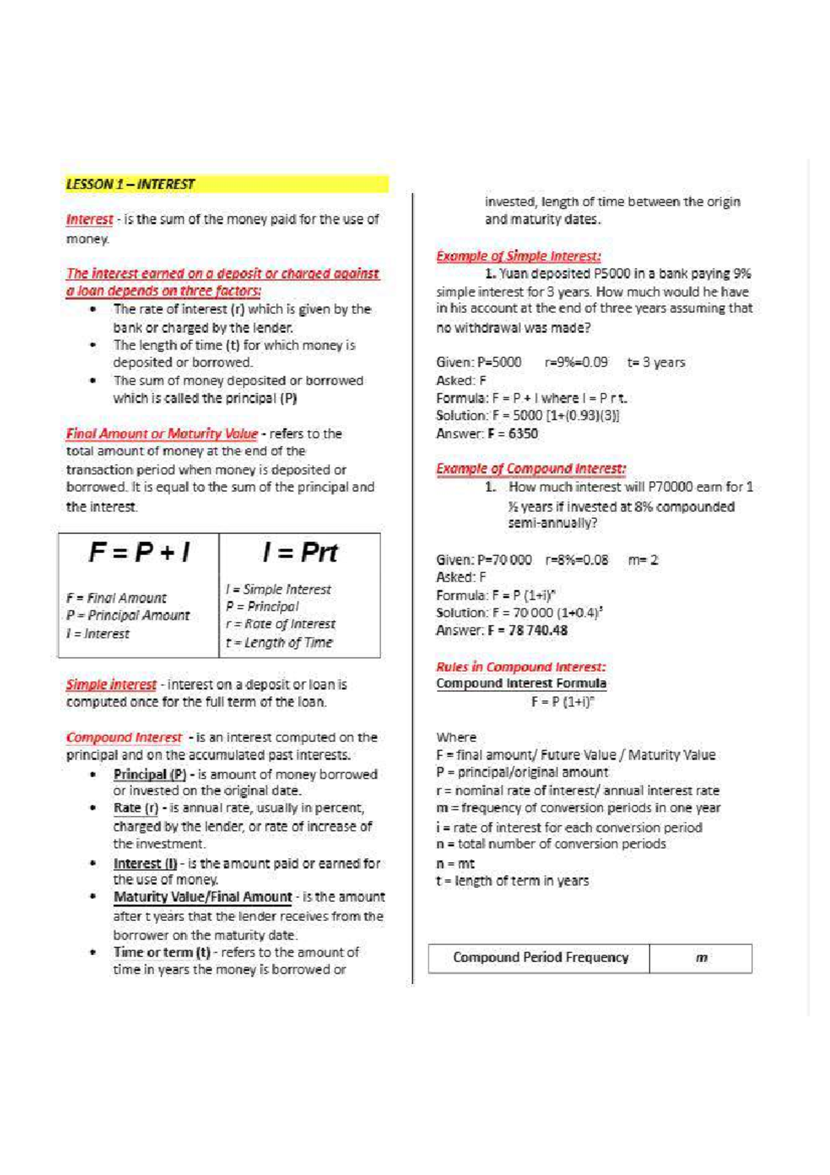 Mathmod Exam Review Notes and Key Concepts - Studocu