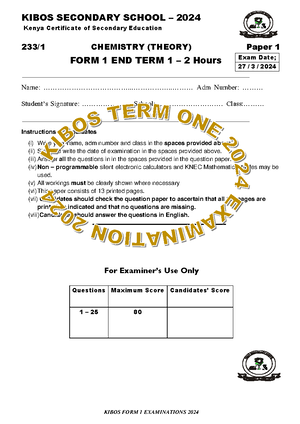 Uzima borehole drilling system - KENYA CERTIFICATE OF SECONDARY ...